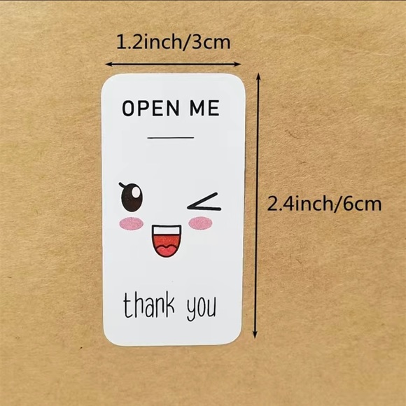 Office | 10 Open Me Thank You Rectangular Stickers | Poshmark